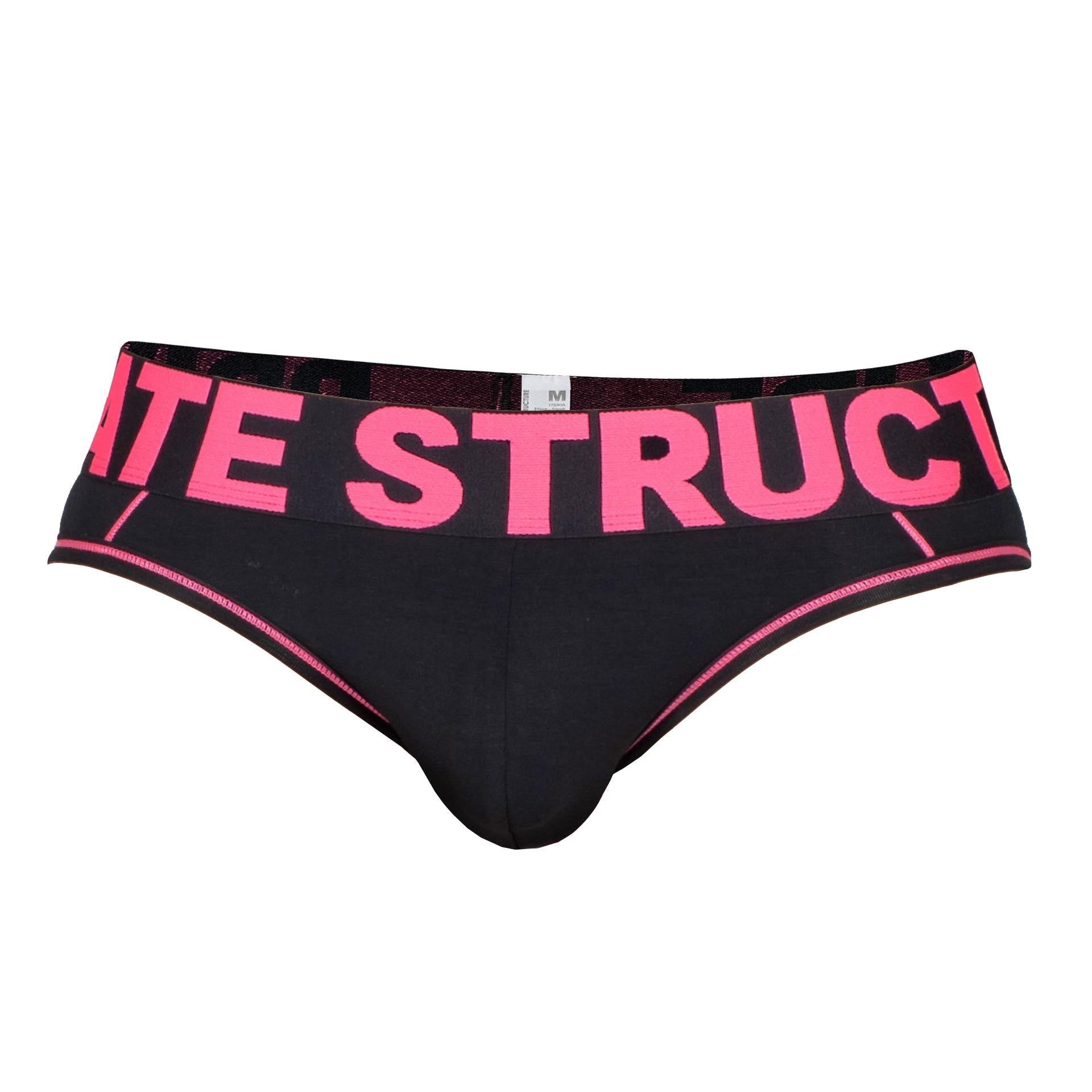 Private Structure Modality Mini Brief Underwear - Black & Magenta ...